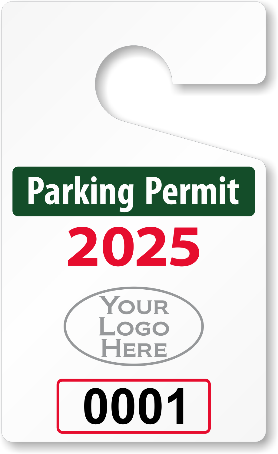 Custom Parking Tag Designs 5 X 3 