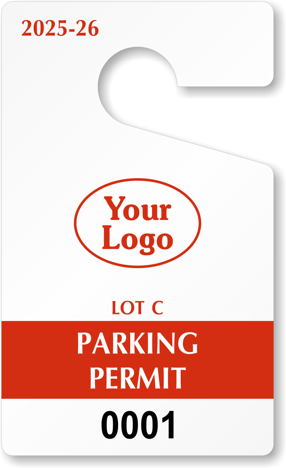 Custom Parking Tag Designs 5 X 3 