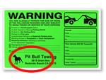 Parking Violation & Towing Stickers – Stop Free Loaders