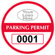 Circle Window Parking Permit Decals
